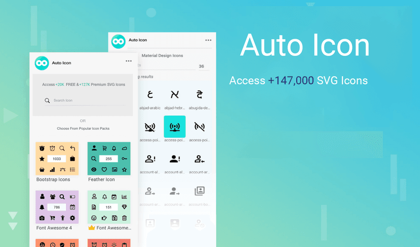 Auto Icon — 160,000+ Icons for Figma, Adobe Express & XD | uxplugins